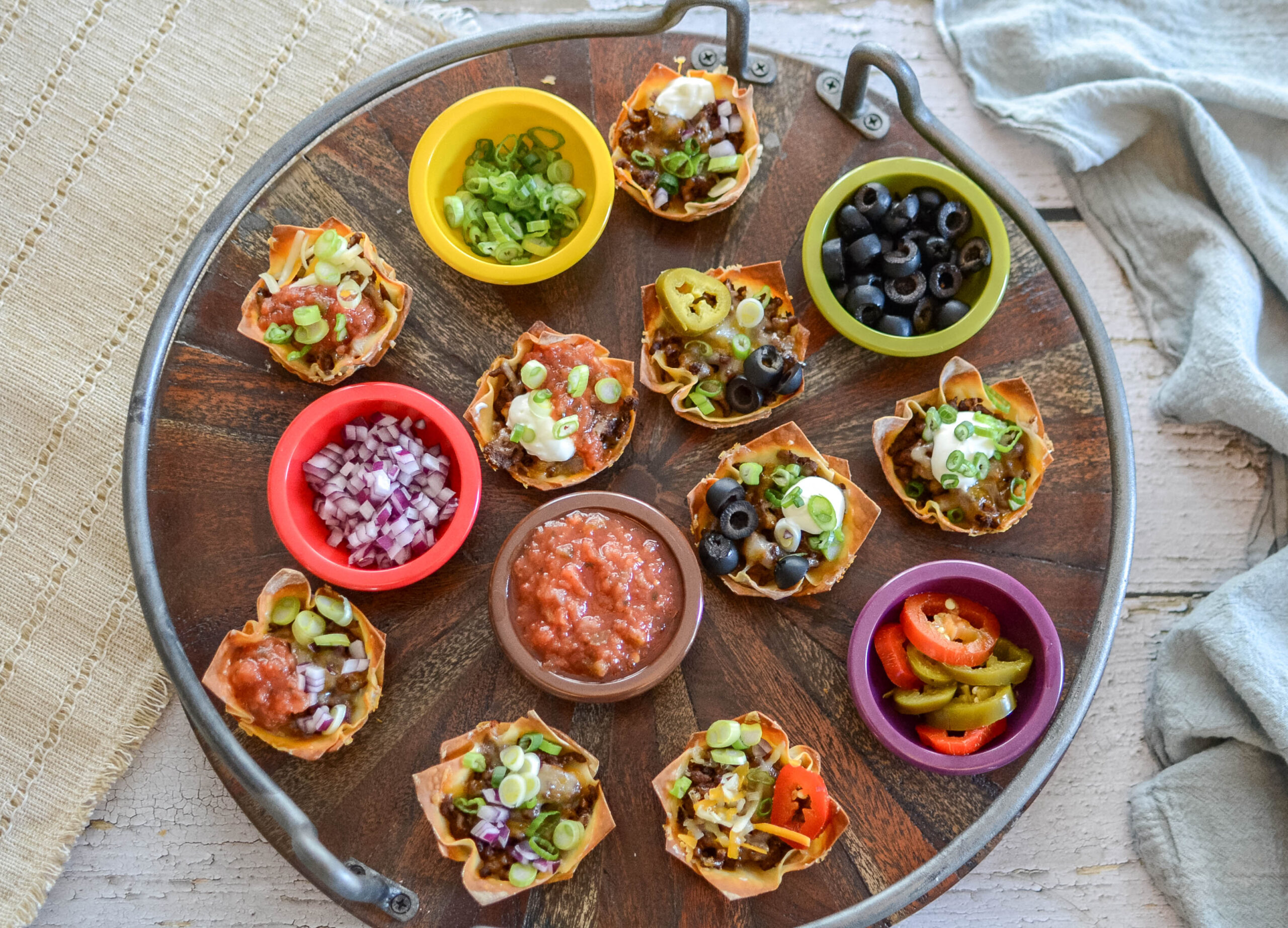 Taco Cups in Wonton Wrappers | Pantry To Table