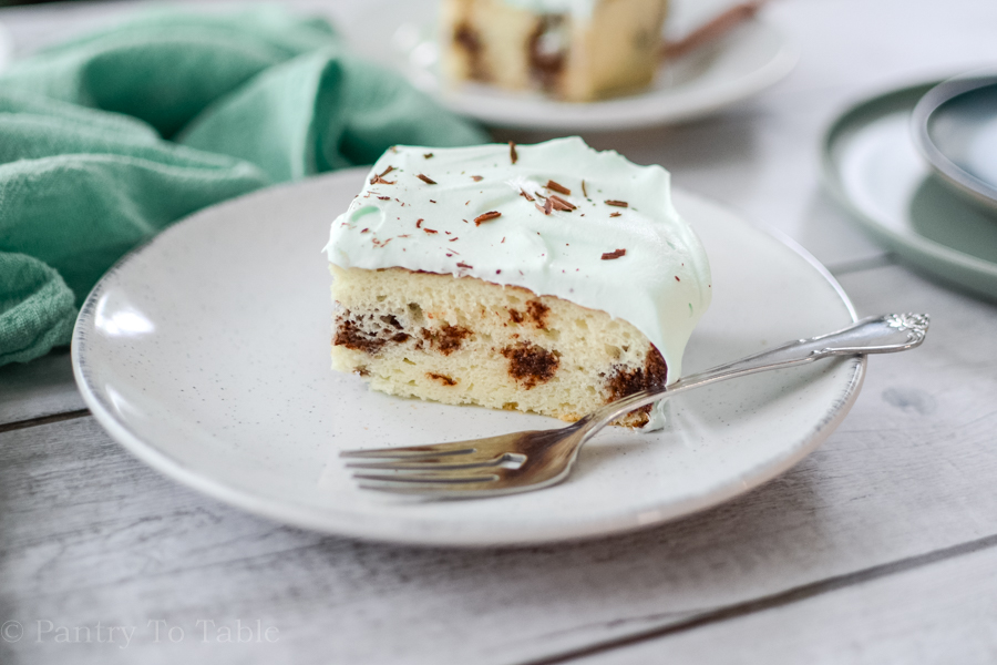 Creme de Menthe Poke Cake | Pantry To Table